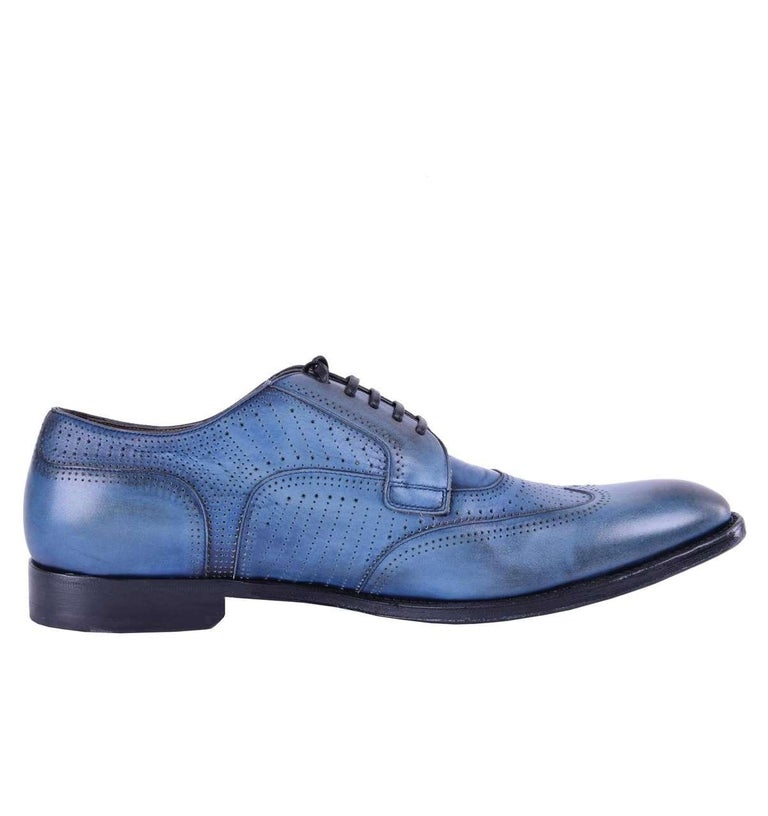 Dolce and Gabbana - Derby Shoes "Naples" Blue EUR 40 For Sale at 1stDibs