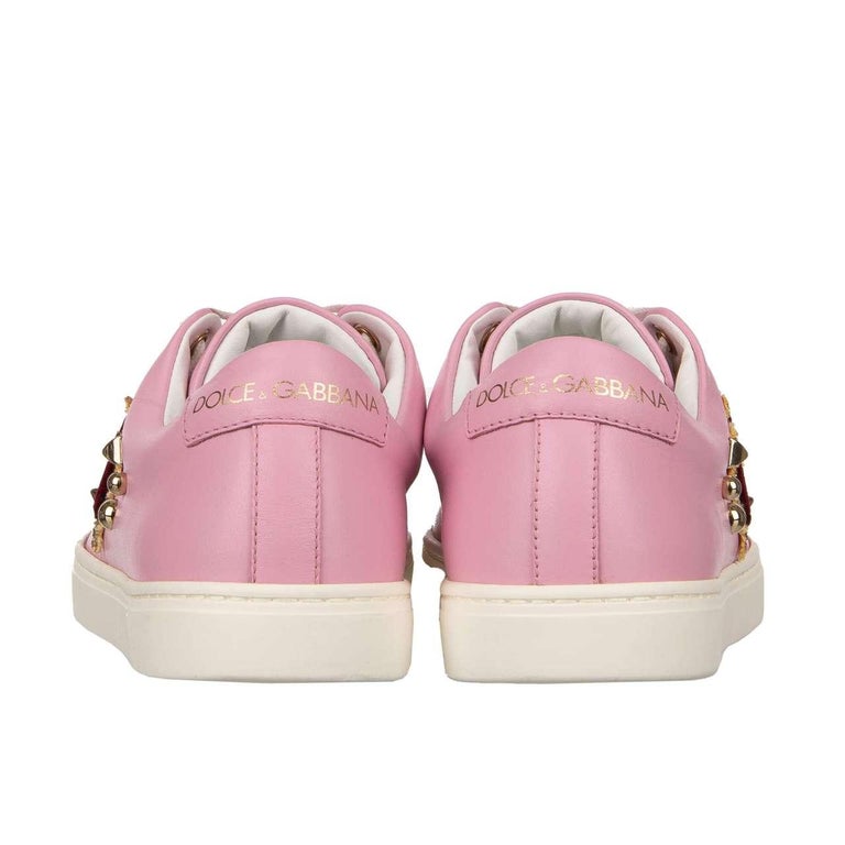 Dolce and Gabbana - DG Velvet Heart Rose Patch Studs Sneaker LONDON ...