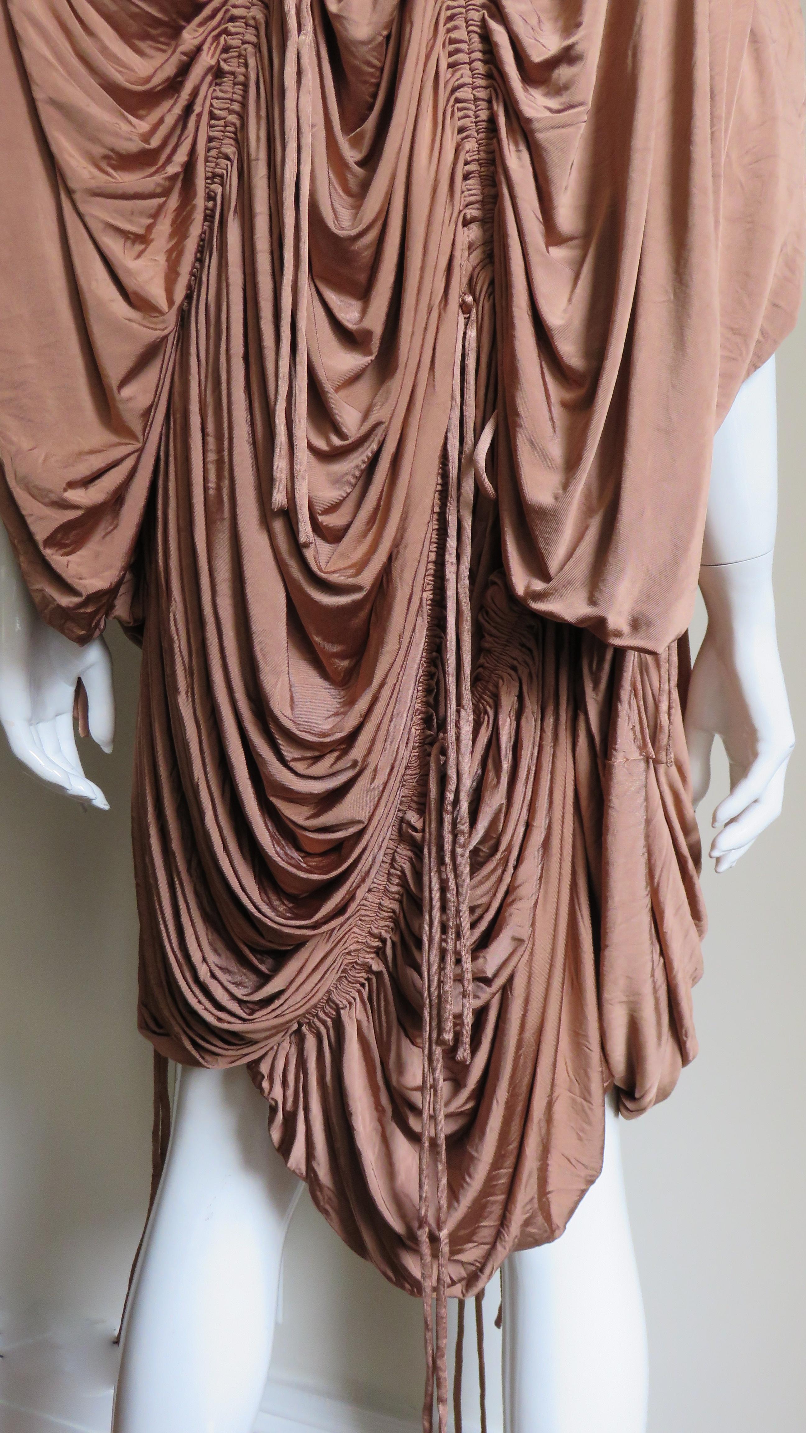 Dolce and Gabbana Drawstring Drape Dress at 1stDibs
