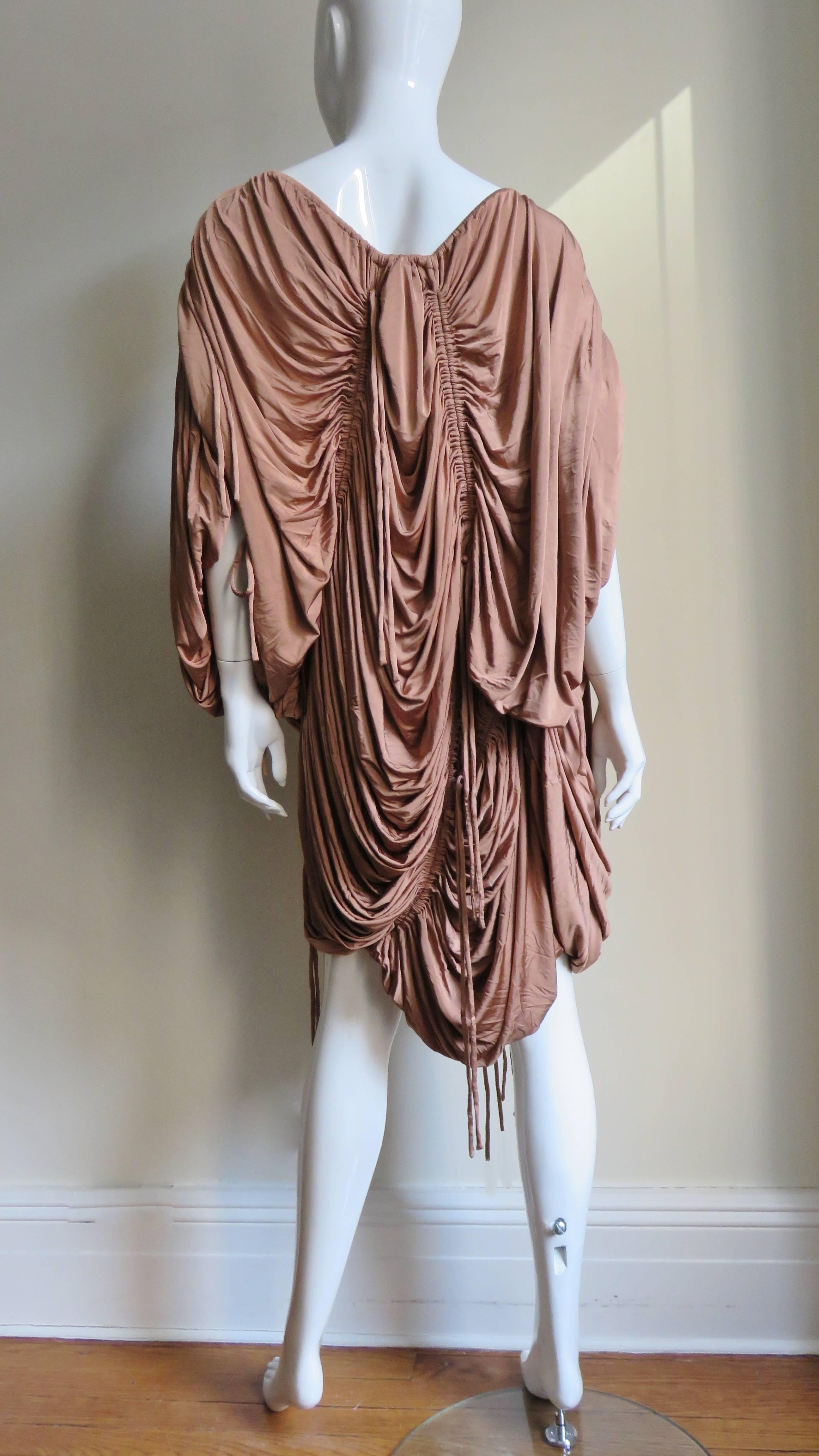 Dolce and Gabbana Drawstring Drape Dress at 1stDibs