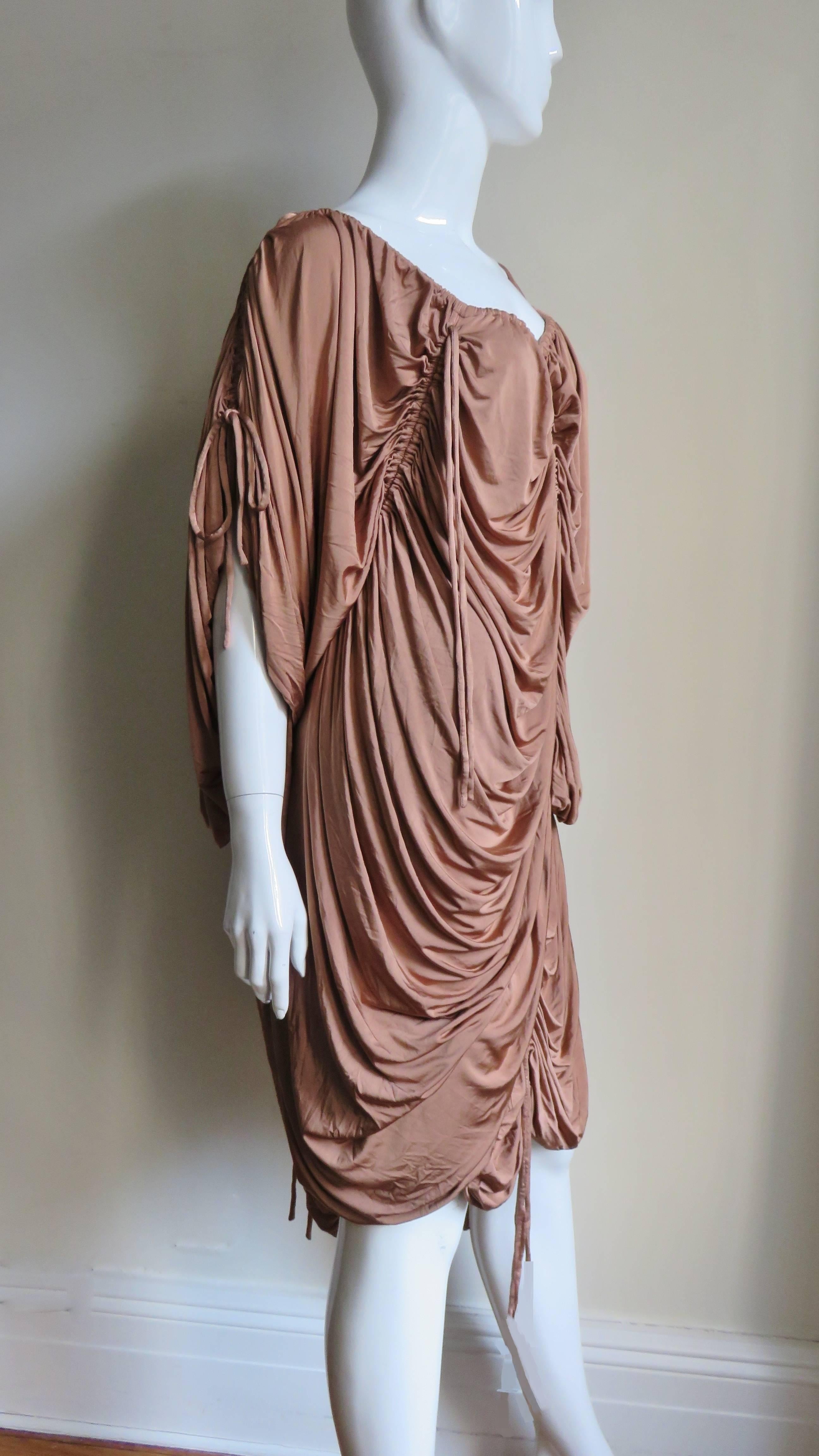 Dolce and Gabbana Drawstring Drape Dress at 1stDibs