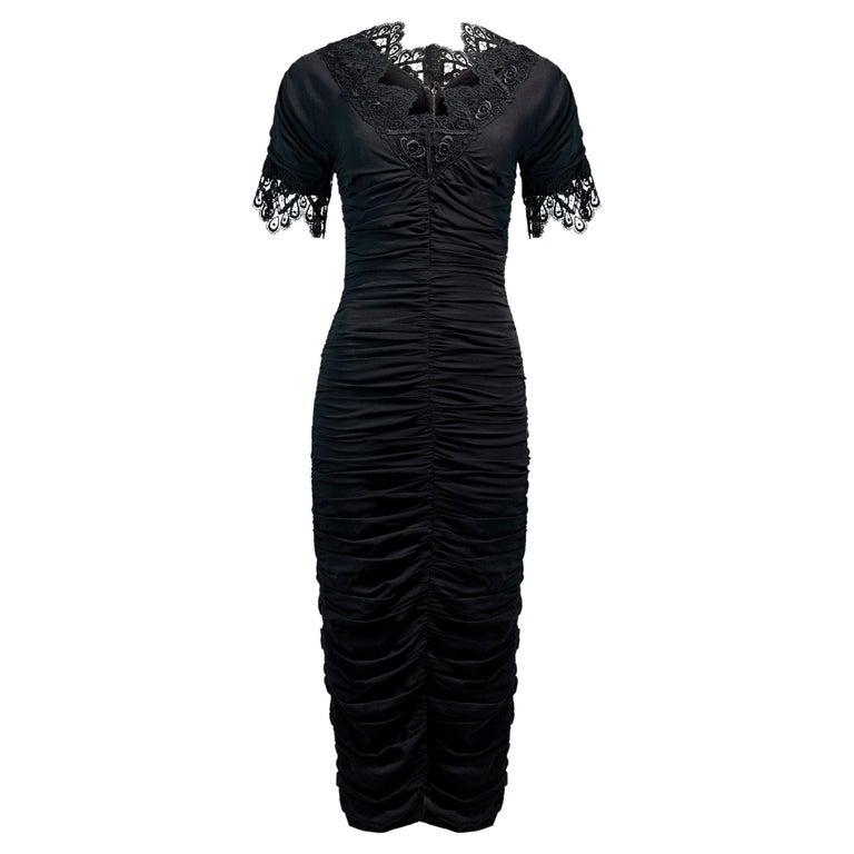 DOLCE and GABBANA F/W 2018 Silk and Lace Ultimate Femme Fatale Dress ...