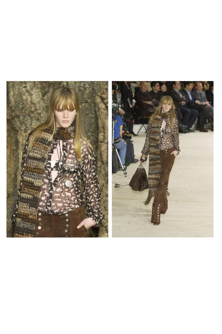 Dolce And Gabbana Floral Applique Suede Pants 2002 For Sale At 1stdibs