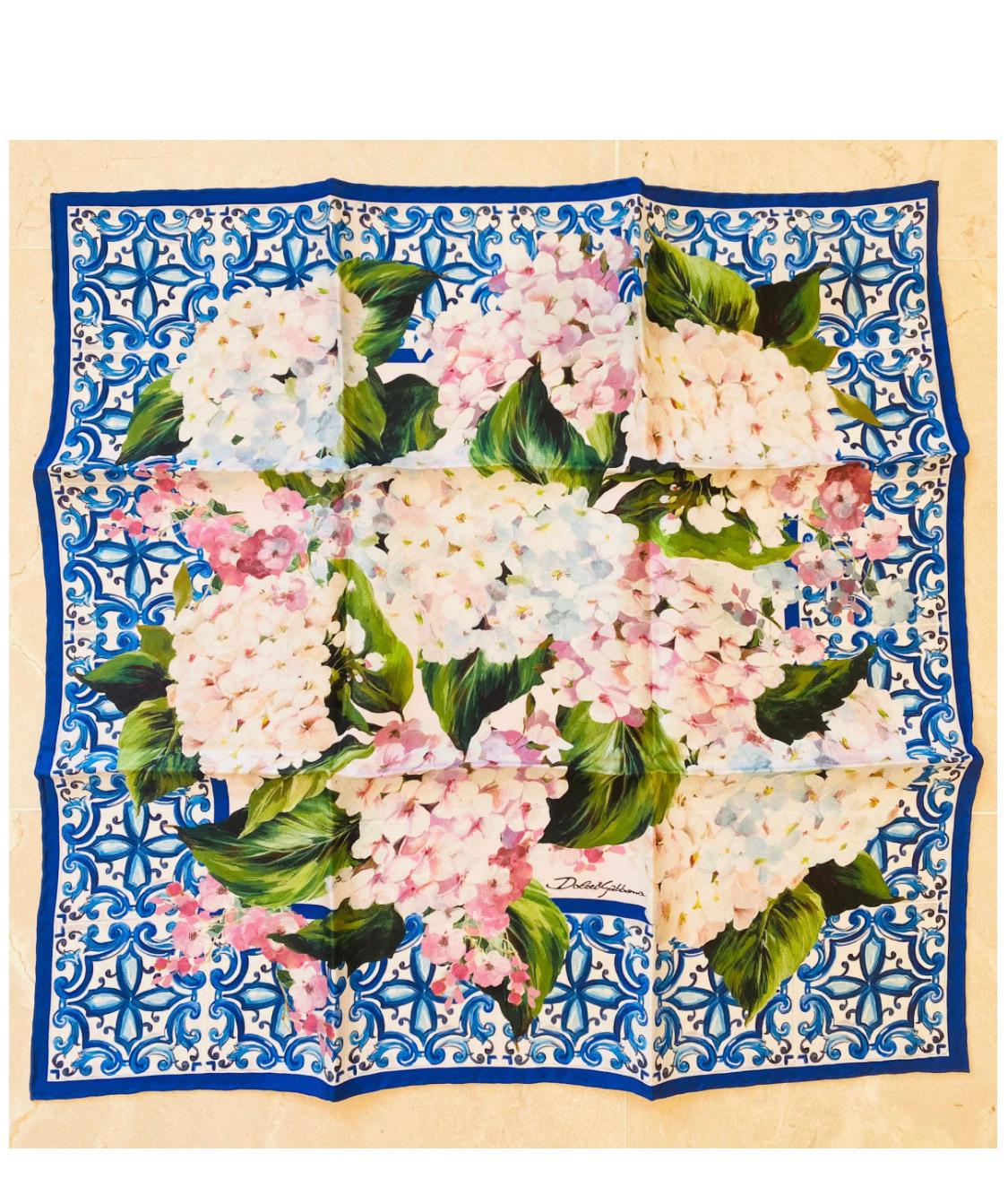 Dolce and Gabbana Floral printed silk scarf For Sale at 1stDibs | dolce ...