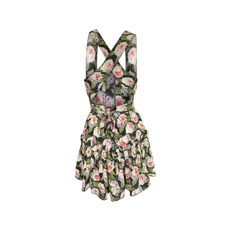 Dolce and Gabbana floral silk runway mini dress ss 2011 For Sale at 1stDibs