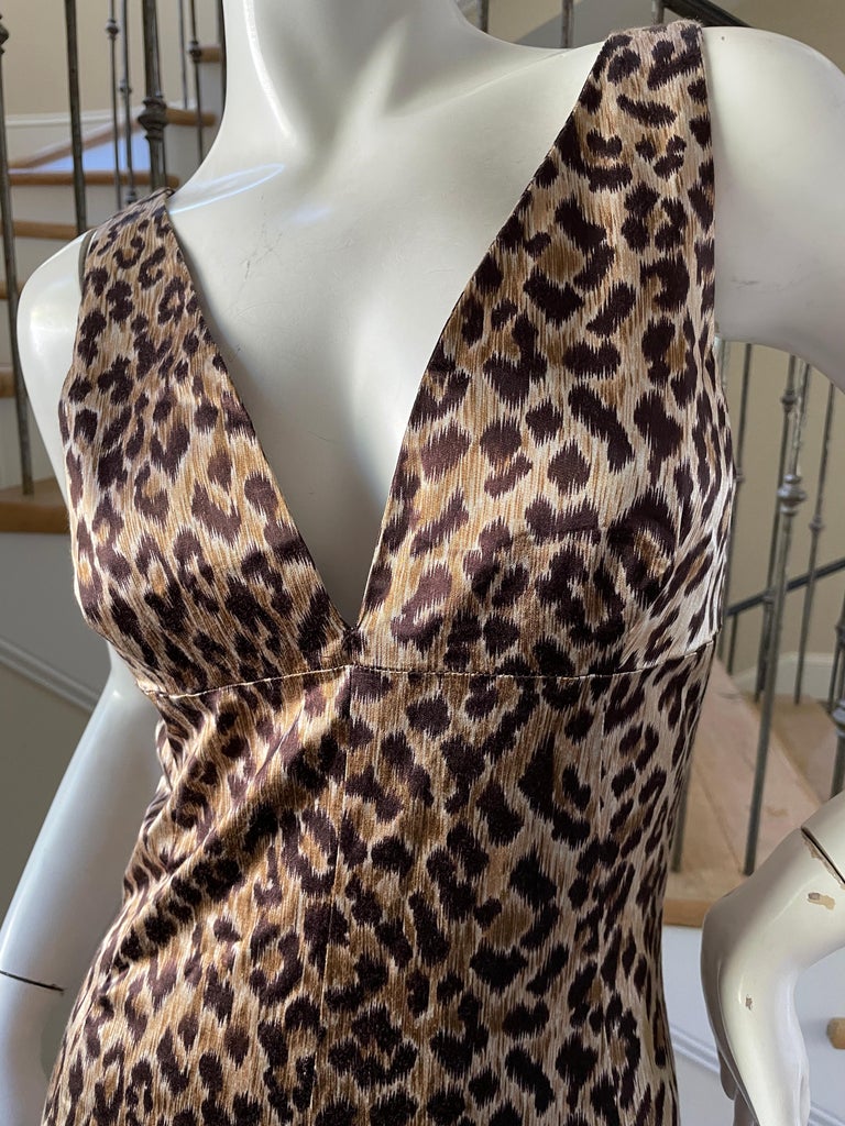 Dolce and Gabbana for D&G Leopard Print Vintage Cocktail Dress at ...