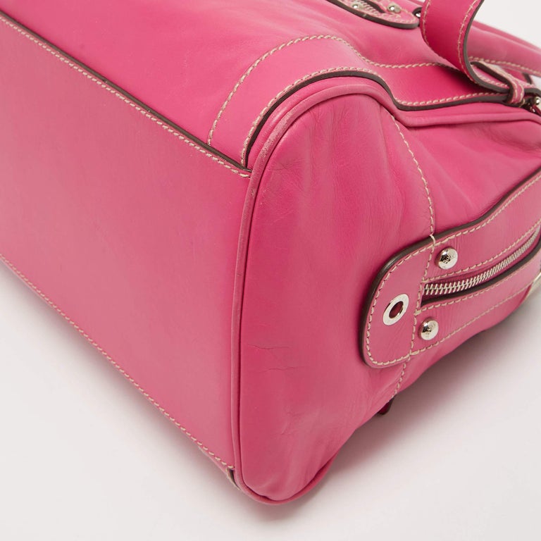 Dolce and Gabbana Fuchsia Leather Miss Easy Way Satchel For Sale at 1stDibs