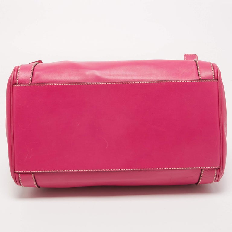 Dolce and Gabbana Fuchsia Leather Miss Easy Way Satchel For Sale at 1stDibs
