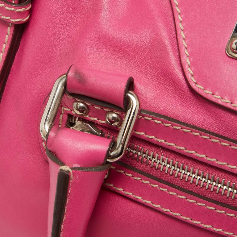 Dolce and Gabbana Fuchsia Leather Miss Easy Way Satchel For Sale at 1stDibs