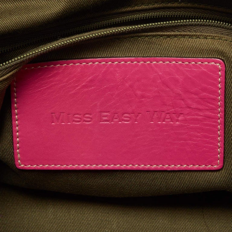 Dolce and Gabbana Fuchsia Leather Miss Easy Way Satchel For Sale at 1stDibs