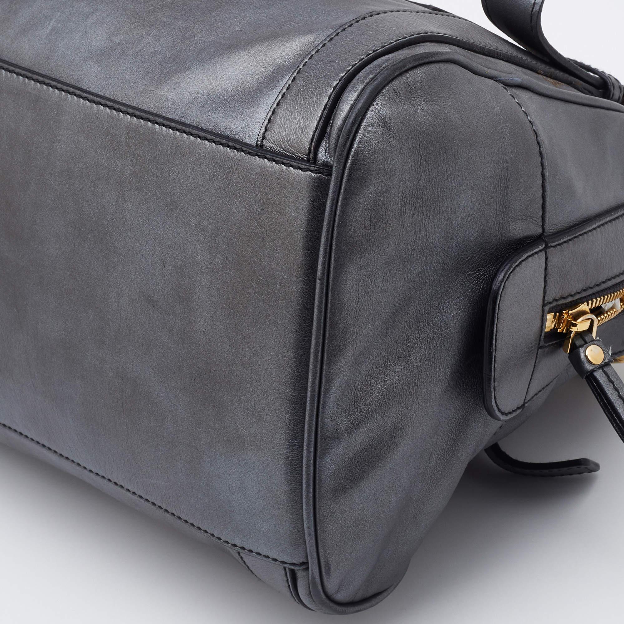 Dolce and Gabbana Grey Leather Miss Easy Way Bag For Sale at 1stDibs
