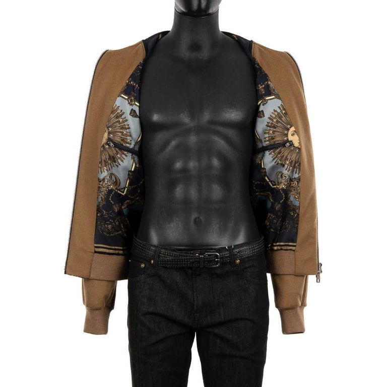 Dolce and Gabbana Hooded Cashmere and Silk Jacket with Royal Print ...