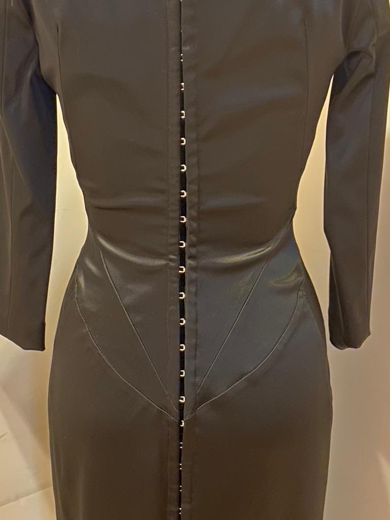 Dolce and Gabbana Iconic Signature Black Satin Form-Fitting "Hook and ...