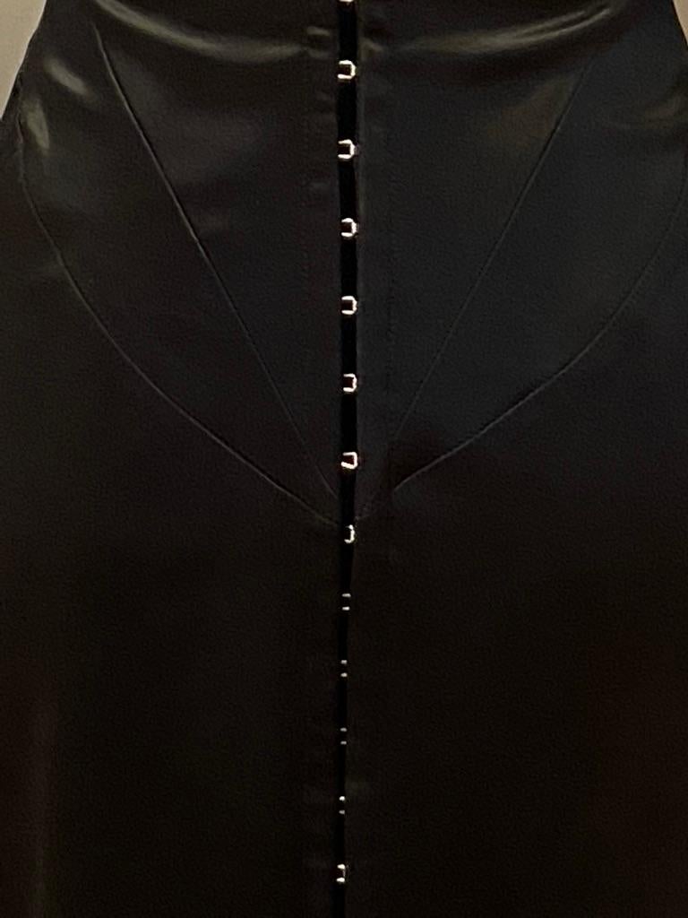 Dolce and Gabbana Iconic Signature Black Satin Form-Fitting "Hook and ...