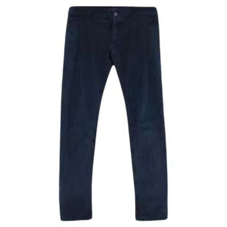 Dolce and Gabbana Indigo wash cotton chino trousers For Sale at 1stDibs