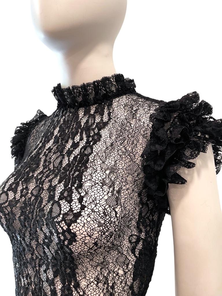 Dolce and Gabbana Lace Sheer Dress NWT For Sale at 1stDibs