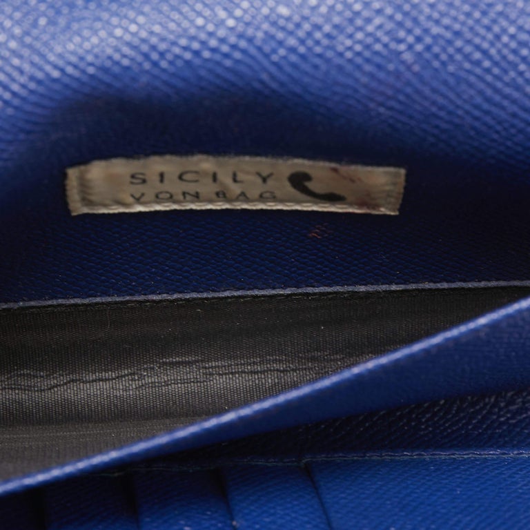 Dolce and Gabbana Majolica Print Leather Miss Sicily Von Wallet On ...