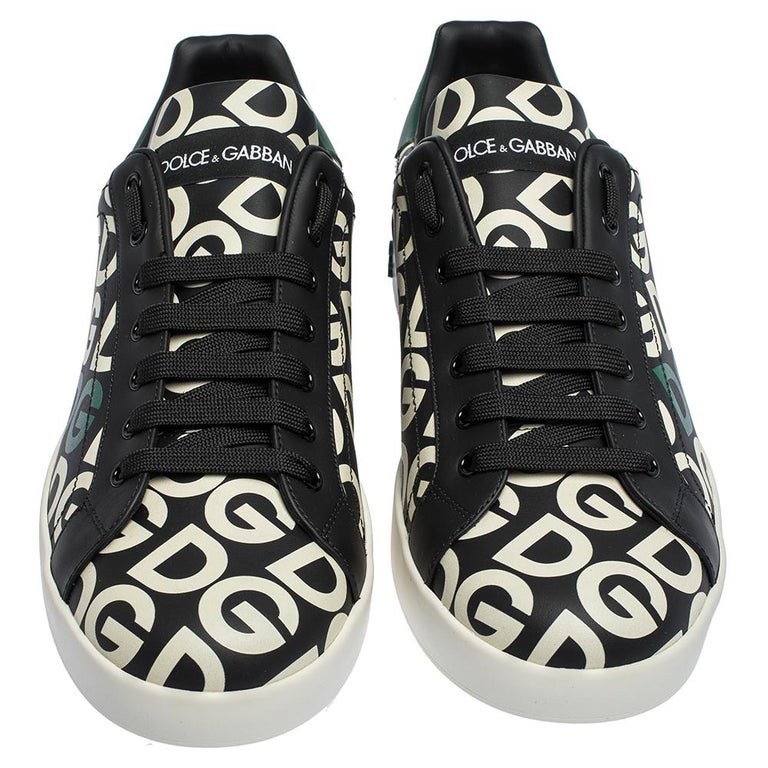 Dolce and Gabbana Multicolor DG Mania Print Leather Low-Top Sneakers ...