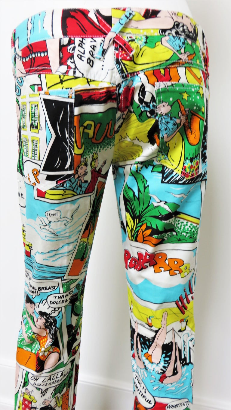Dolce and Gabbana New Comic Strip Pants at 1stDibs