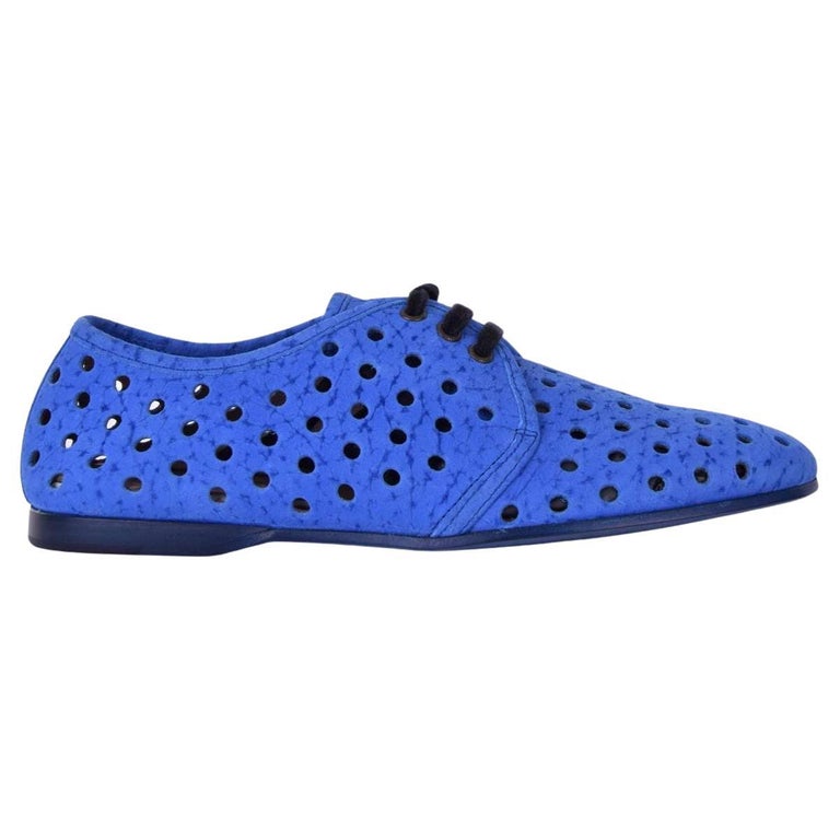 Dolce and Gabbana - Perforated Shoes AMALFI Blue EUR 41 For Sale at 1stDibs