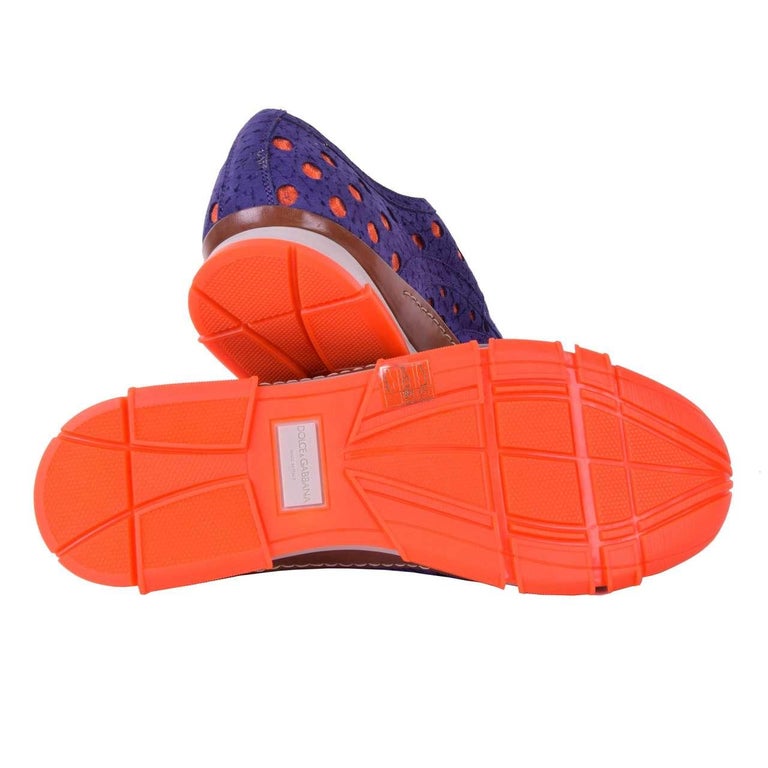 Dolce and Gabbana - Perforated Suede Sneakers SCILLA EUR 40 For Sale at ...