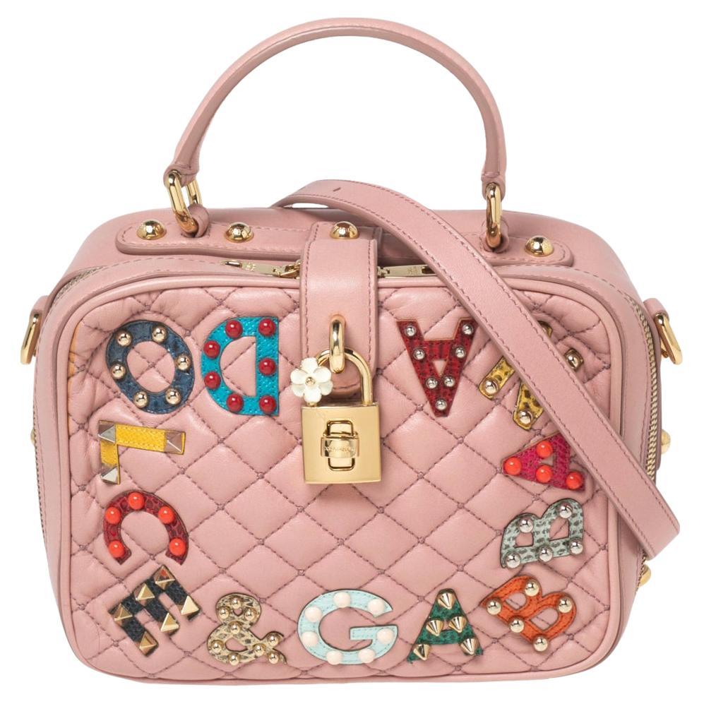 Dolce and Gabbana Pink Acrylic Lace Dolce Box Bag at 1stDibs
