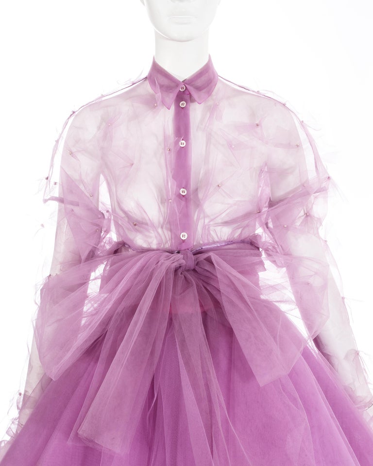 Dolce and Gabbana pink tulle skirt and blouse evening ensemble, ss 1992 ...