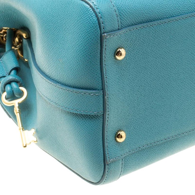 Dolce and Gabbana Powder Blue Leather Padlock Shoulder Bag For Sale at ...