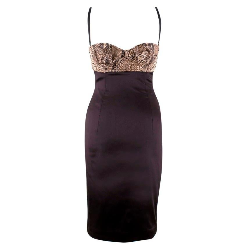Dolce and Gabbana Python Bustier Dress IT 40 at 1stDibs