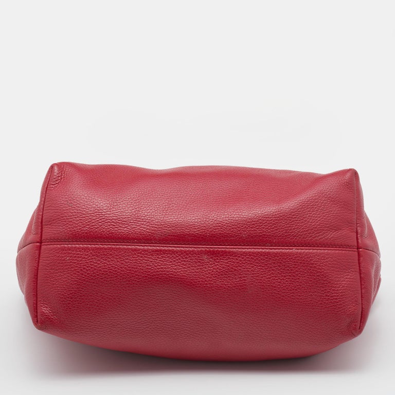 Dolce and Gabbana Red Leather Tote For Sale at 1stDibs