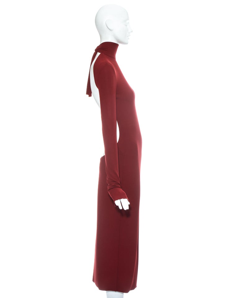 Dolce and Gabbana red low back figure hugging dress, ss 2001 at 1stDibs ...