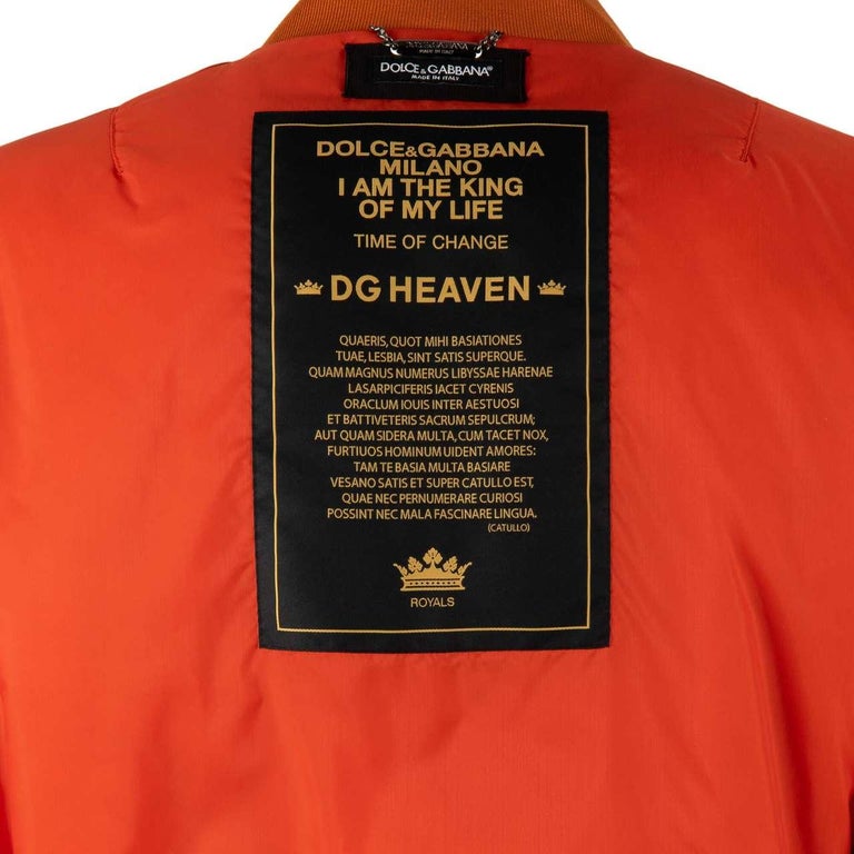 Dolce and Gabbana Reversible Oversize Bomber Jacket DG Heaven with Logo ...