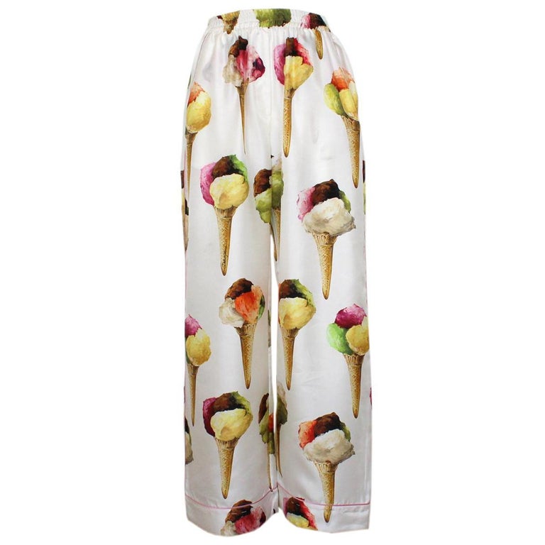 Dolce and Gabbana Runway Ice Cream Pants IT40 at 1stDibs