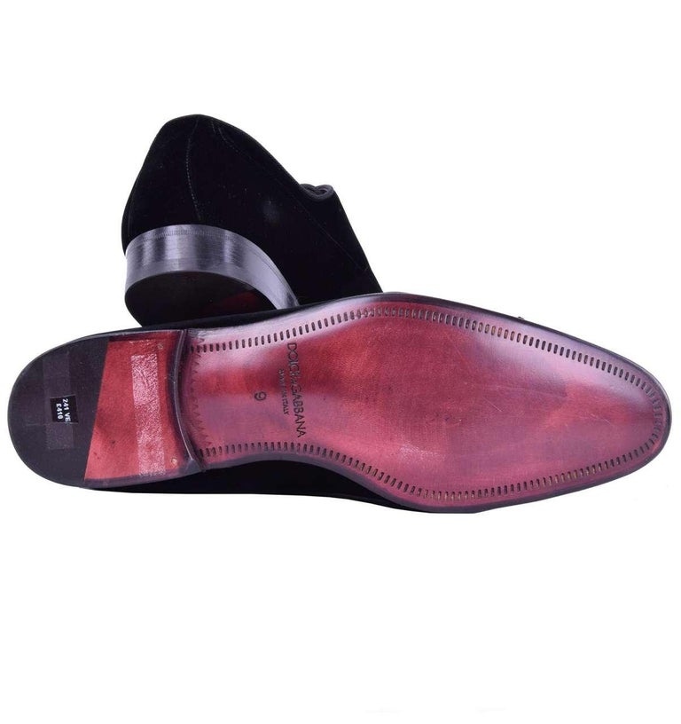 Dolce and Gabbana - RUNWAY Velour Shoes "Venezia" For Sale at 1stDibs