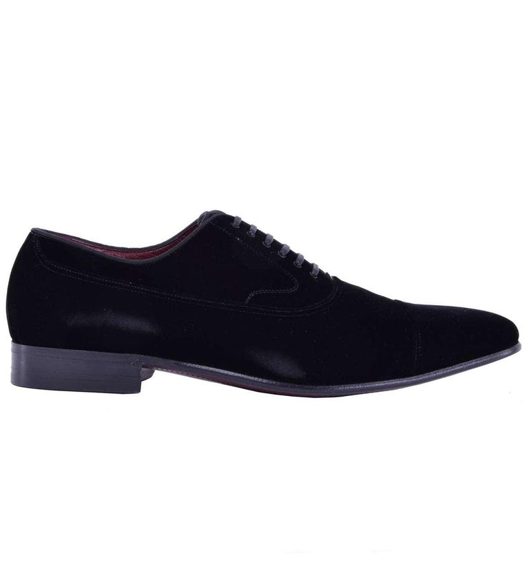 Dolce and Gabbana - RUNWAY Velour Shoes "Venezia" For Sale at 1stDibs