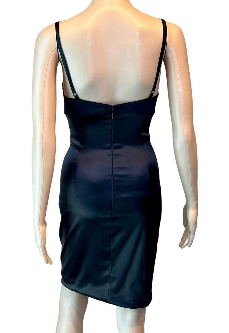 Dolce and Gabbana S/S 2005 Python Leather Bustier Bra Bodycon Silk Mini ...