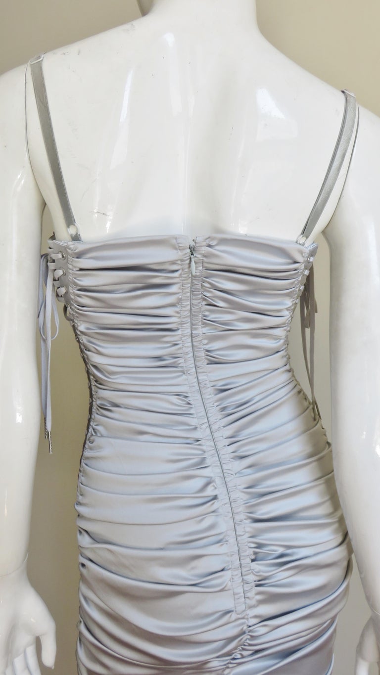 Dolce and Gabbana New Lace up Sides Silk Dress at 1stDibs | side lace ...