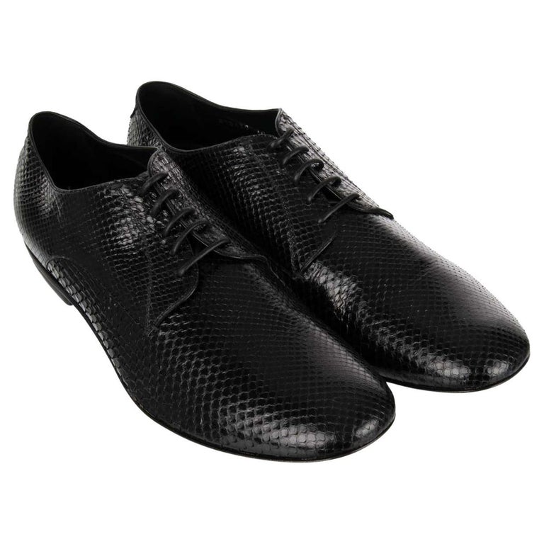 Dolce and Gabbana - Snake Derby Shoes OTELLO Black 44 UK 10 US 11 For ...