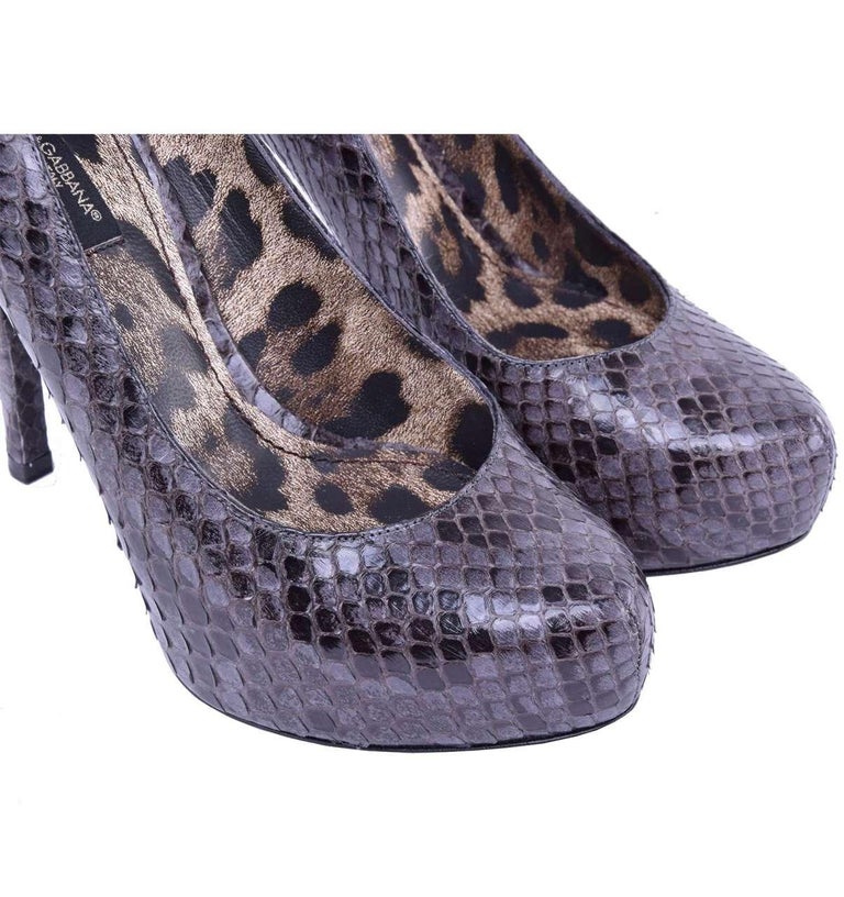 Dolce and Gabbana - Snakeskin Plateau Pumps For Sale at 1stDibs