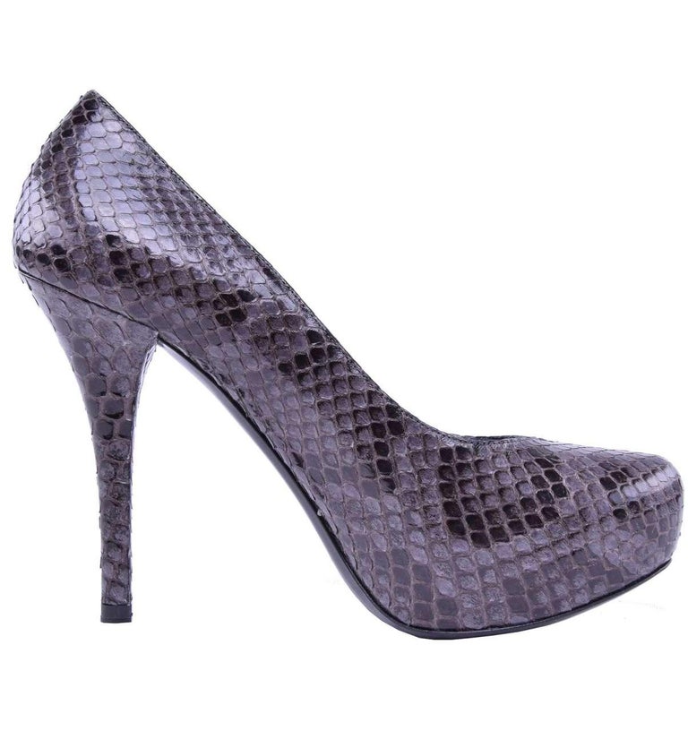 Dolce and Gabbana - Snakeskin Plateau Pumps For Sale at 1stDibs
