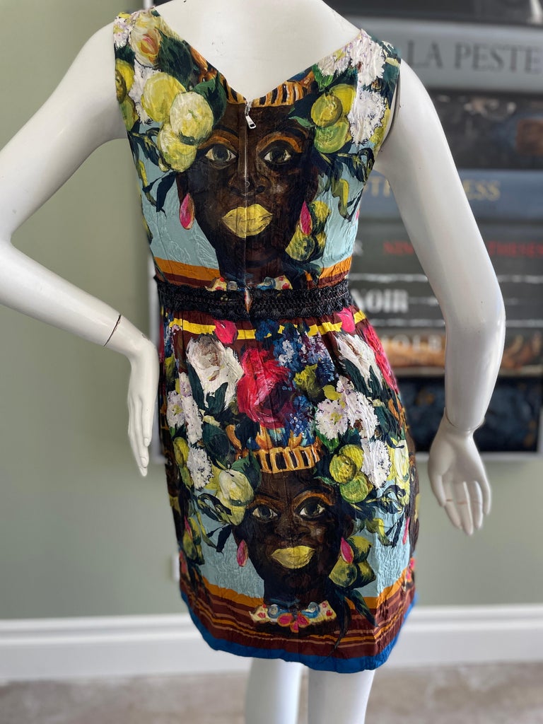 Dolce and Gabbana Spring 2013 "Mammy Collection" Raffia Trimmed Sheath ...