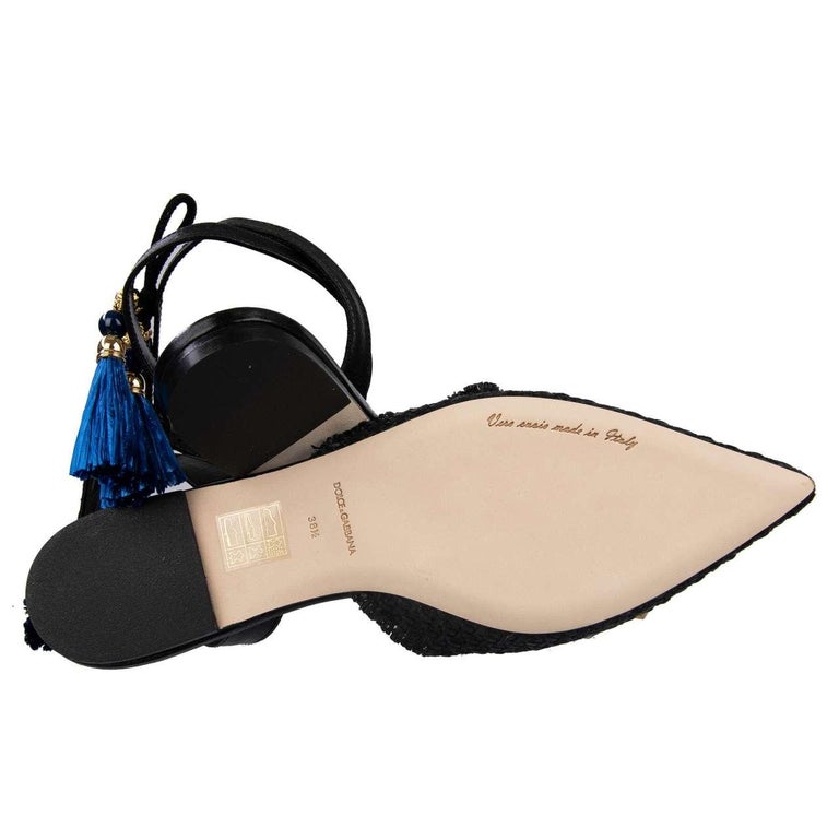 Dolce and Gabbana - Studded Slingbacks BELLUCCI Black EUR 36.5 For Sale ...