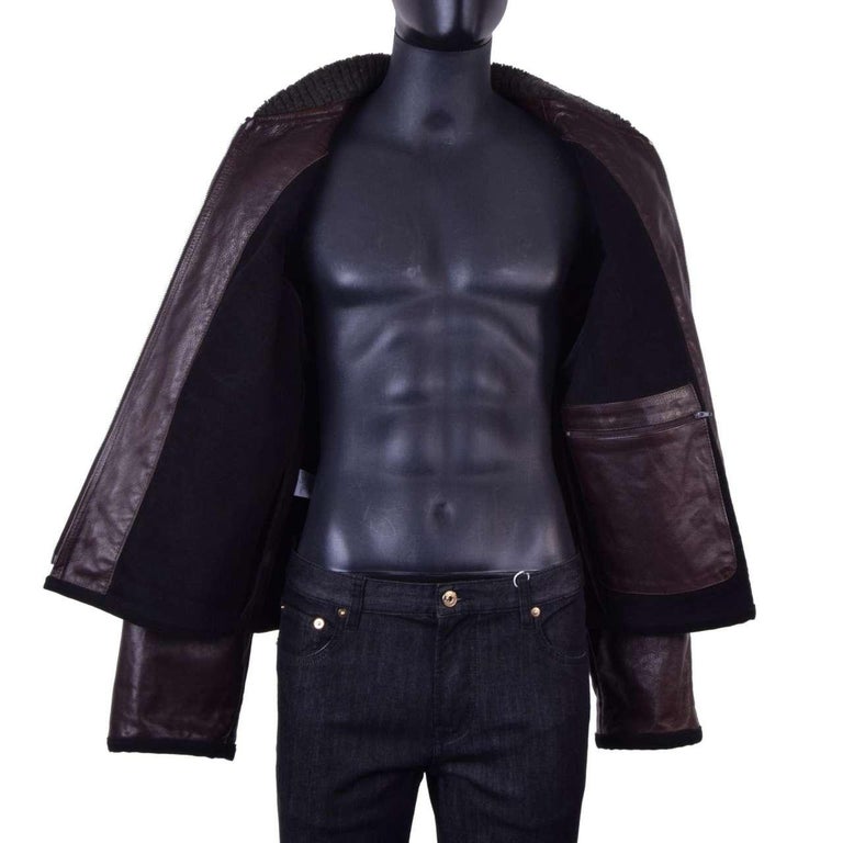 Dolce and Gabbana - Stuffed Bodybuilder Leather Jacket For Sale at 1stDibs