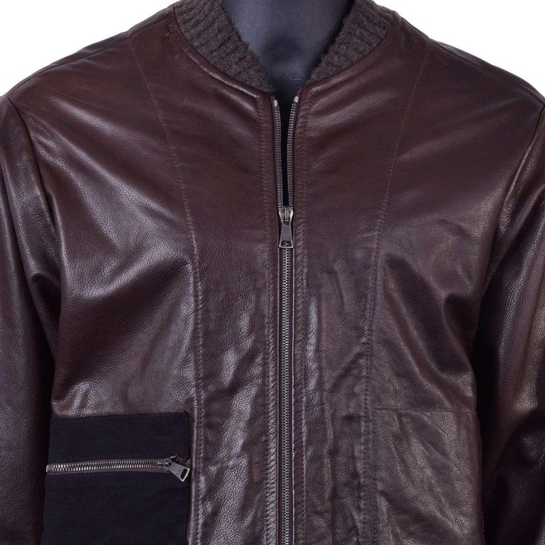 Dolce and Gabbana - Stuffed Bodybuilder Leather Jacket For Sale at 1stDibs