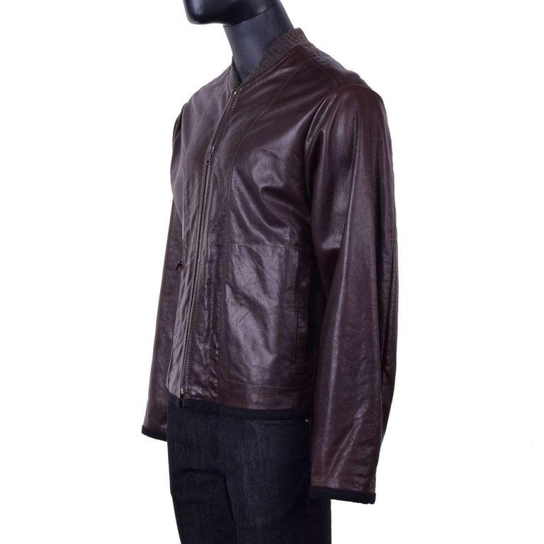 Dolce and Gabbana - Stuffed Bodybuilder Leather Jacket For Sale at 1stDibs