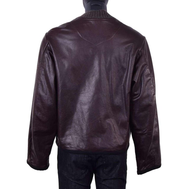 Dolce and Gabbana - Stuffed Bodybuilder Leather Jacket For Sale at 1stDibs