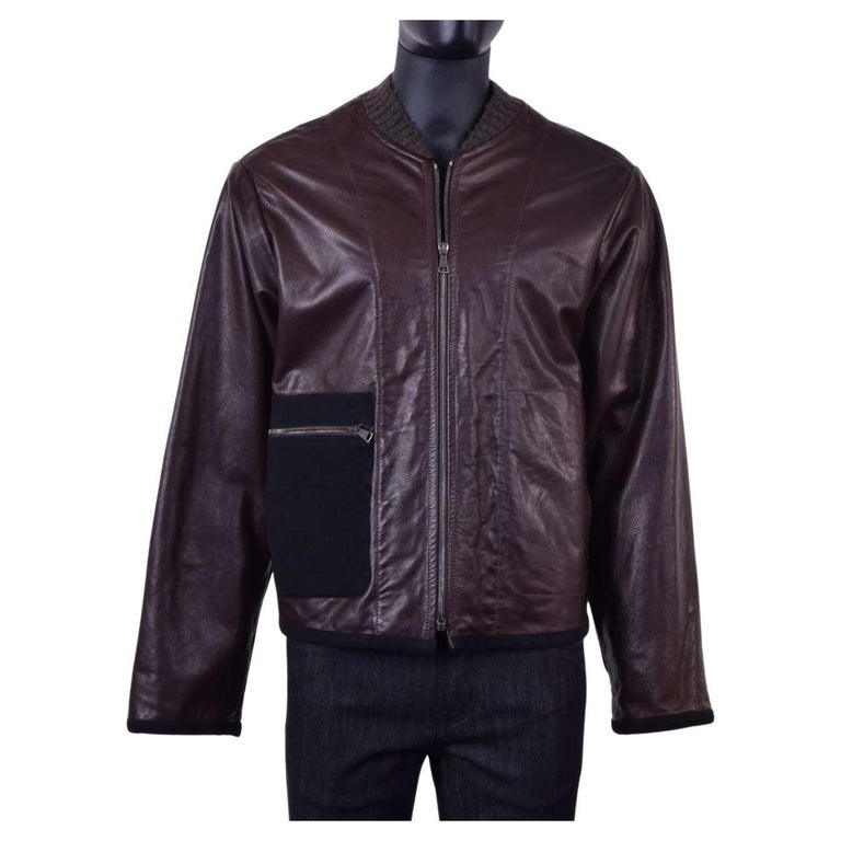 Dolce and Gabbana - Stuffed Bodybuilder Leather Jacket For Sale at 1stDibs