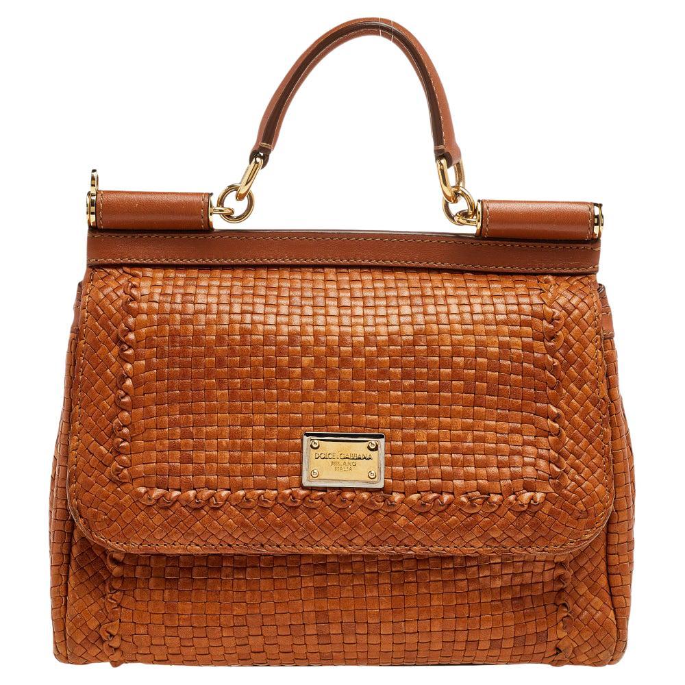 Dolce and Gabbana Animal Print Calf Miss Sicily Top Handle Bag at 1stDibs