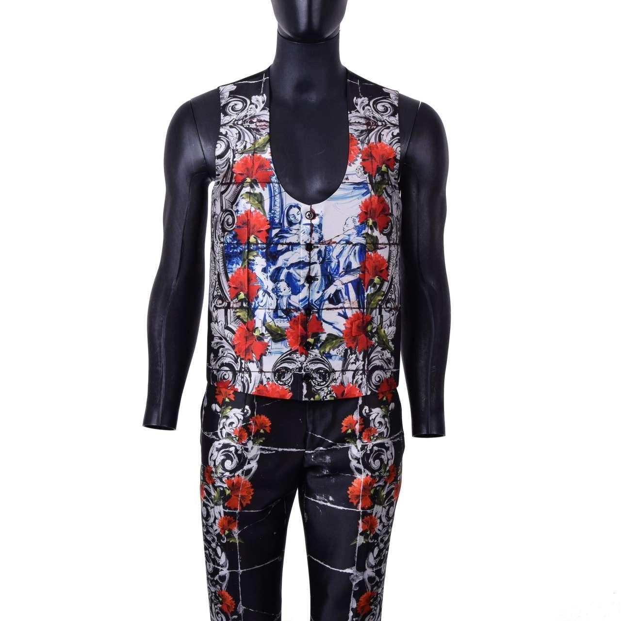 Dolce and Gabbana - Torero Traje de Seda Clavel Negro Blanco 44 en ...
