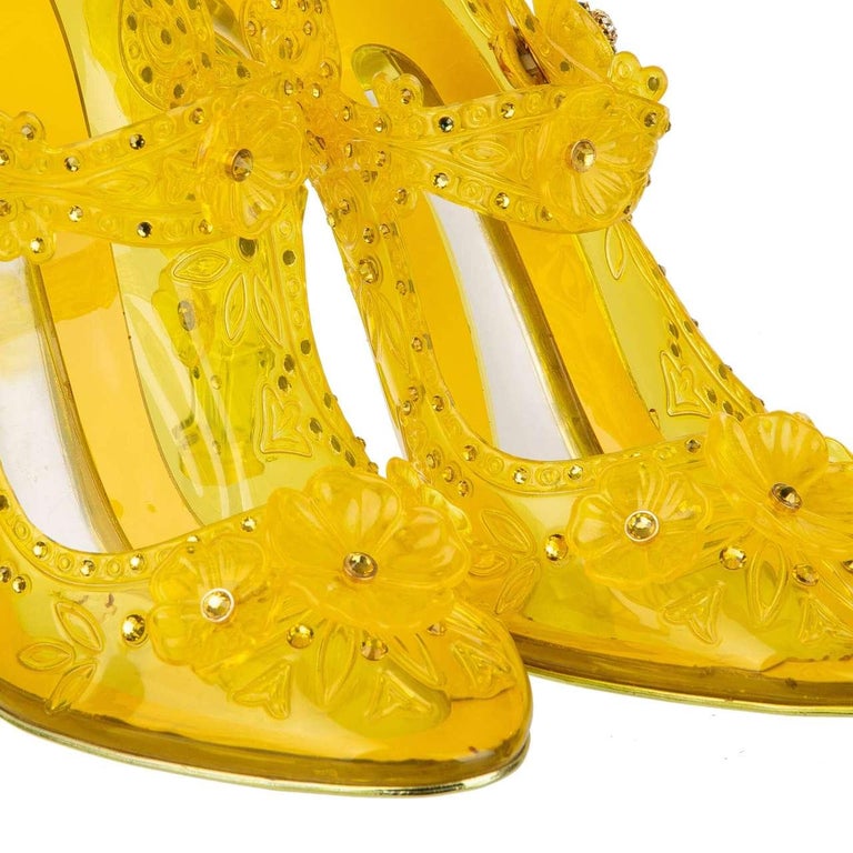 Dolce and Gabbana Transparent Cinderella PVC Crystals Flower Pumps ...